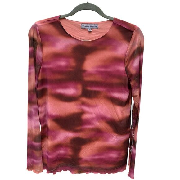 Absolutely Famous | Tops | New Absolutely Famous Ombr Tie Dye Mesh Top ...